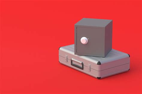 금고 근처 금속 가방 저장 비밀 문서 또는 정보를 위한 개별 은행 셀입니다 영업 비밀 은행 부문에 대한 투자 금융 기관의 재융자 공간을 복사합니다 3d 렌더 사생활에 대한