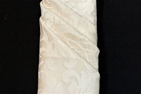 White Damask Napkin Table Manners Linen Rentals