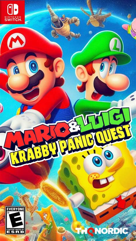 Mario And Luigi Krabby Panic Quest Game Cover By Robbietvdeviant On