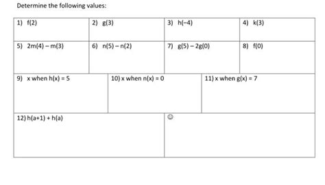 Determine The Following Values Chegg