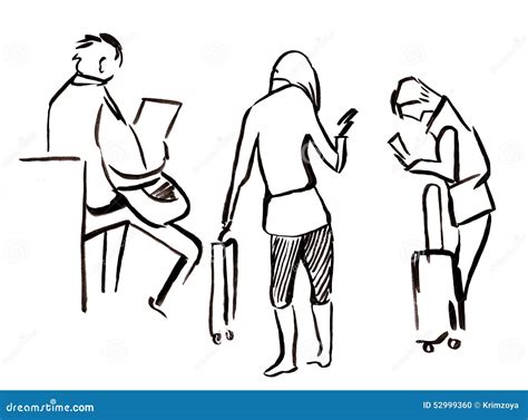 Instant Sketch Stock Illustration Illustration Of Figure 52999360