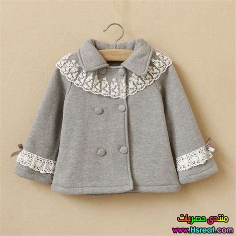 صور جواكت شتوي بناتي باللون رمادي اجدد واروع ملابس اطفال