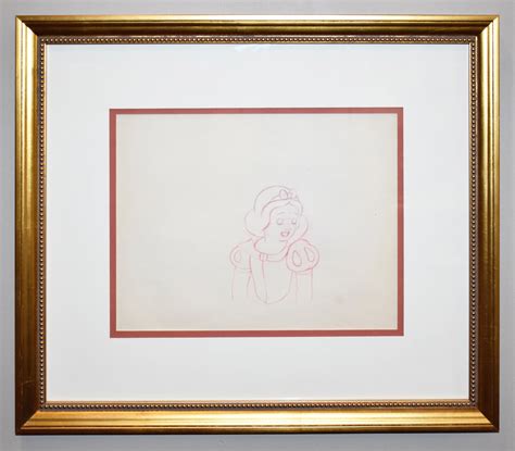 Original Walt Disney Production Drawing Featuring Snow White 1937