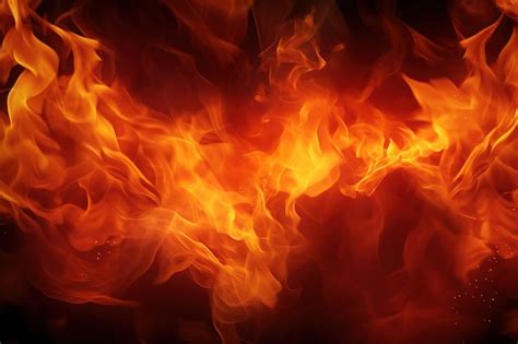 Premium Ai Image Fire Background Burning Flame Generative Ai