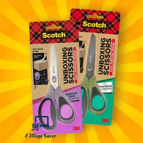 3m Scotch Unboxing Dual Purpose Scissor Cum Cutter 7inches Shopee
