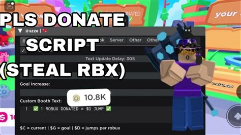 Free Robux Pls Donate Script Steal Robux 😈 Auto Farm Fake Donate