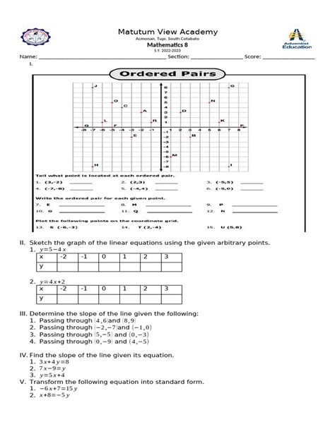 Mathematics Midterm Pdf