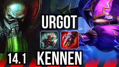 URGOT Vs KENNEN TOP 600 Games KR Diamond 14 1 YouTube