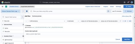 Visualization Lens Chart Filter By Max And Min Timestamp Kibana