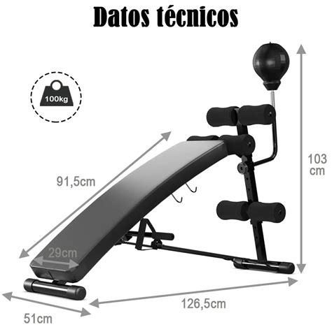 Banco De Treino Abdominais Inclinado Em Altura Ajustável Banco De