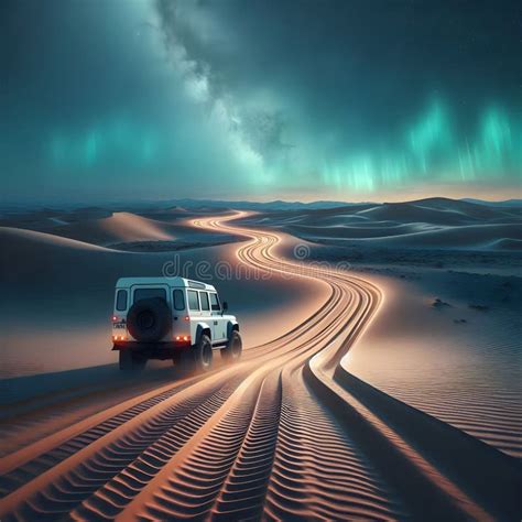 Image Of A Off Road Vehicle Racing In The Desert Winding Curve With