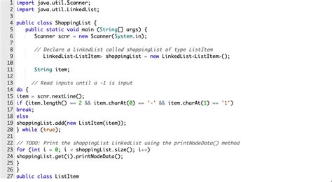 solved given a listitem class complete main using the