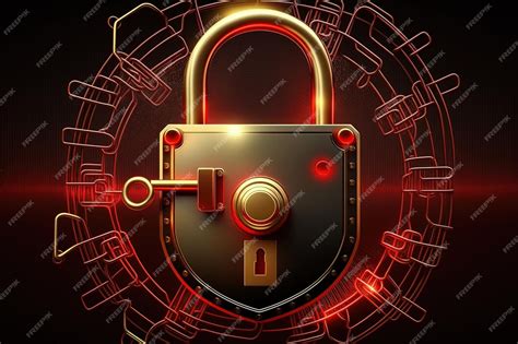 Premium Ai Image Super Technological Padlock With Circuits Data Security Concept Background