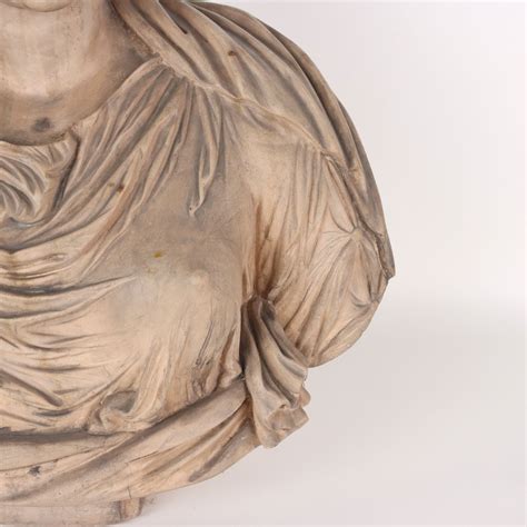 Busto Femminile Antico Terracotta Signa Italia 900 Scultura Antica