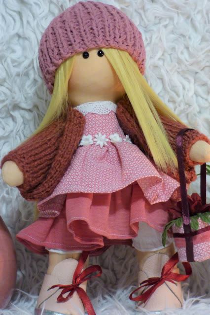 Dzieranaga Handmade Słodka blondynka unikatowa laleczka handmade nr