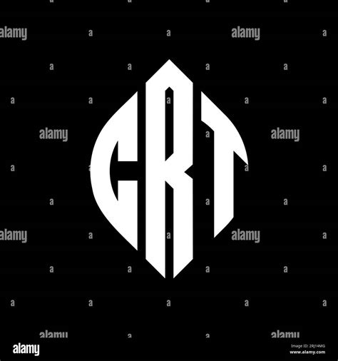 Crt Circle Letter Logo Design With Circle And Ellipse Shape Crt