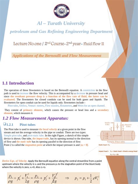 lecture no 1 flow measurement pdf