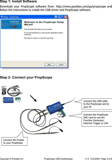Getting Started With The PropScope USB Oscilloscope 32220gettingstartedv10