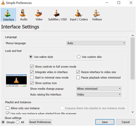 Skins VLC User Documentation Documentation