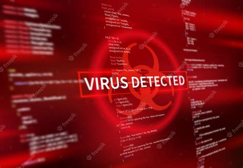 Premium Vector Virus Detected Warning Alert Message On Computer
