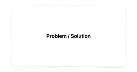 problem solution