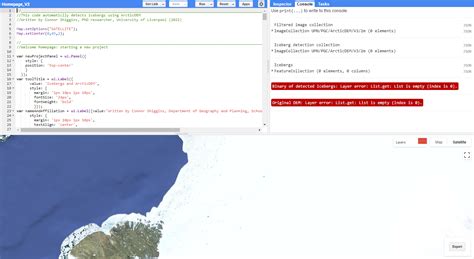 Github Connorshiggins Google Earth Engine And Icebergs This Code Uses Arcticdem Version