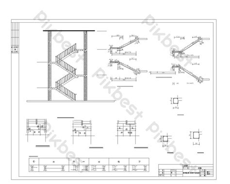 계단 Cad 도면 데코 And 3d 모델 Png Dwg 무료 다운로드 Pikbest