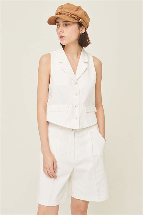Classic Suit Linen Set Suit Vest Parisian Style Lined Suits Coat