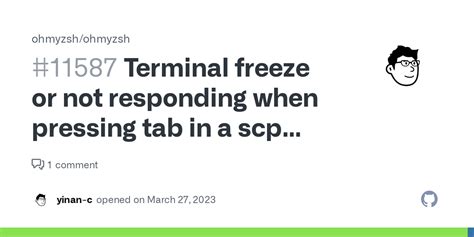 Terminal Freeze Or Not Responding When Pressing Tab In A Scp Command · Issue 11587 · Ohmyzsh