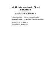 Introduction To Circuit Simulation Lab Course Hero