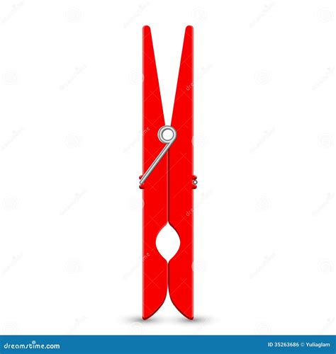 Illustration Of Red Clothespin Stock Vector Illustration Of Clip