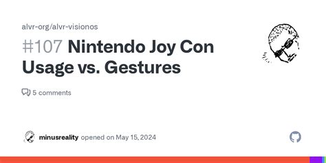 Nintendo Joy Con Usage Vs Gestures · Issue 107 · Alvr Orgalvr