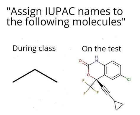 Assign IUPAC Names To The Following Molecules During Class On The Test IFunny Brazil