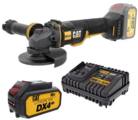 Szlifierka kątowa CAT DX314B +Akumulator Ładowarka (DX314B + DXB4 ...