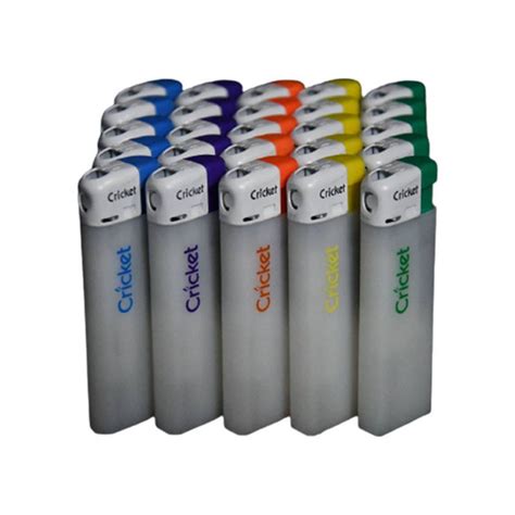 CRICKET ไฟแช็คแฟนซี ED4 (แพ็ก 25 ชิ้น) คละลาย คละสี - ThaiPick