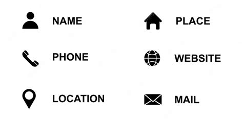 premium vector modern business card icon set web template with