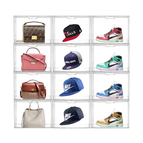 Amazon Com KSacry 12PCS Acrylic Display Case Display Cases For Collectibles Purse Storage