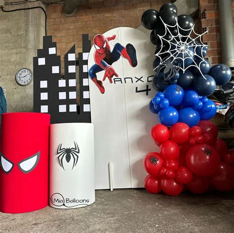 Decoración Con Globos Spiderman Fiesta De Spiderman Decoracion
