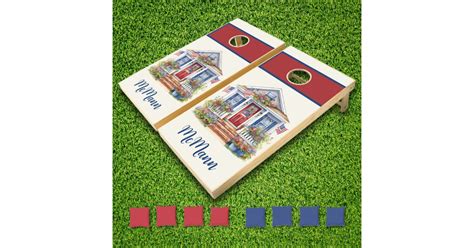 Festive 4th Of July Personalized Patriotic Cornhole Set Zazzle