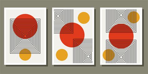 Abstract Bauhaus Geometric Pattern Background Vector Circle 13273334 Vector Art At Vecteezy