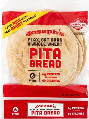 Josephs Flax Oat Bran And Whole Wheat Flour Pita Bread 8 Oz Pricepulse