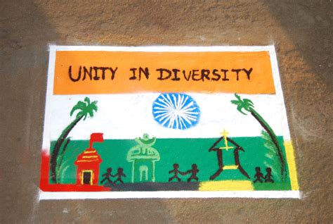 Rangoli Designs With Theme Unity