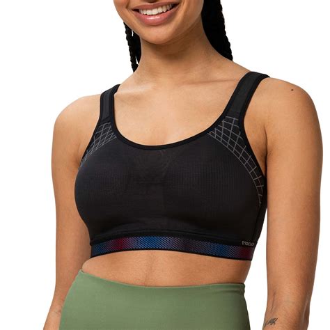 Triumph Womens Triaction Cardio Flow Minimiser Bra Black Size 12f