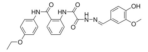 N ETHOXYPHENYL HYDROXY METHOXYBENZYLIDENE HYDRAZINO OXO ACETYL AMINO BENZAMIDE