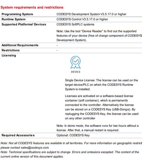 Codesys Opc Ua Client Sl Article No