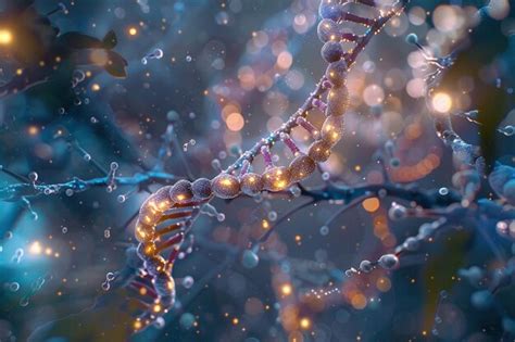 Dna Helix Molecule Premium Ai Generated Image