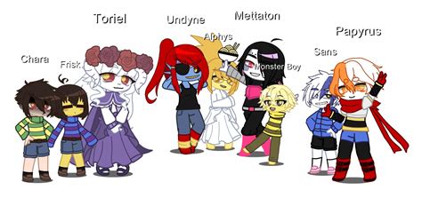I Made Undertale Characters In Gacha Club Sorry If They Dont Look