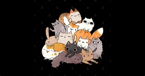 Cat Pile Catshirt Sticker Teepublic