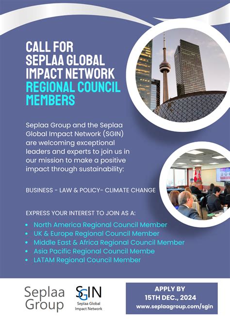 Call For Sgin Regional Council Members Seplaa Group Inc