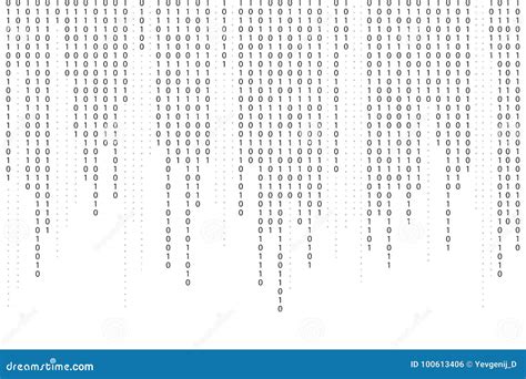Abstract Binary Code Background Falling Streaming Binary Code